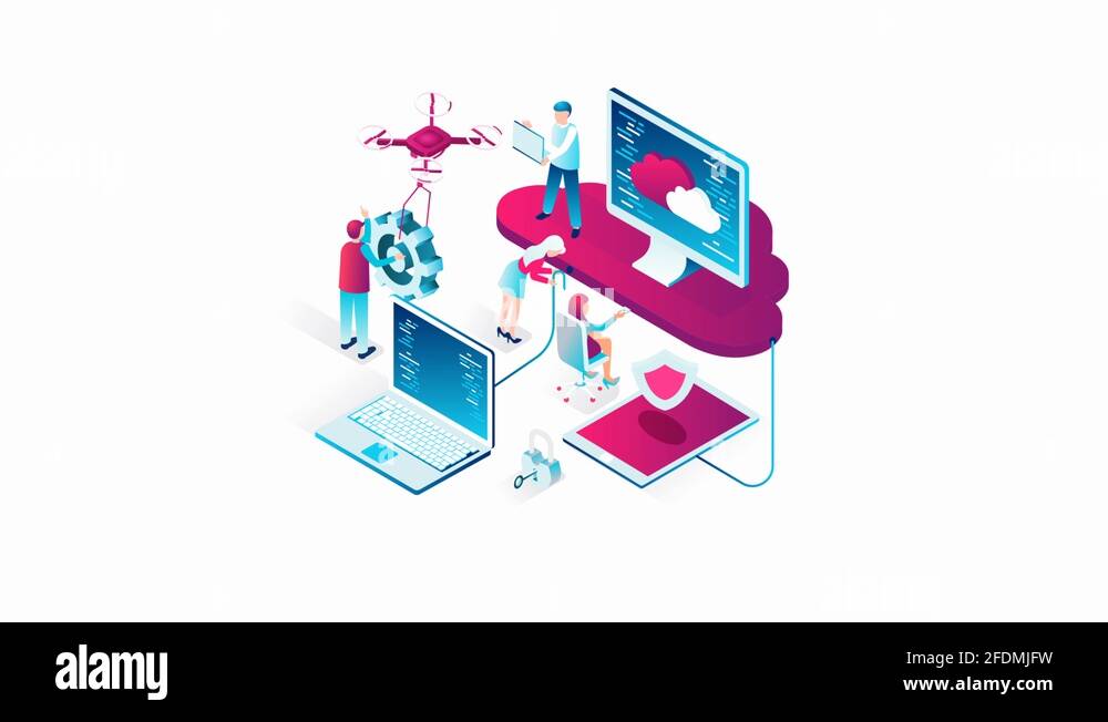 Cloud computing loop animation motion Stock Videos & Footage - HD and ...