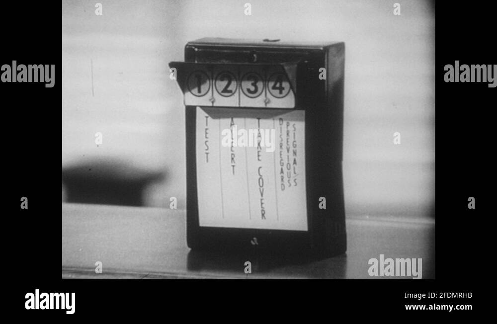 1960s: Number flashes on early warning device. Operator plugs in wires ...