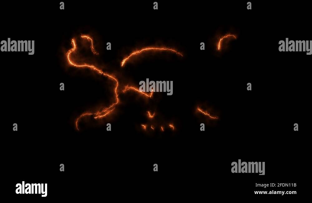 Devilish Skull burning Hell with scary, Halloween, horror concept Stock ...