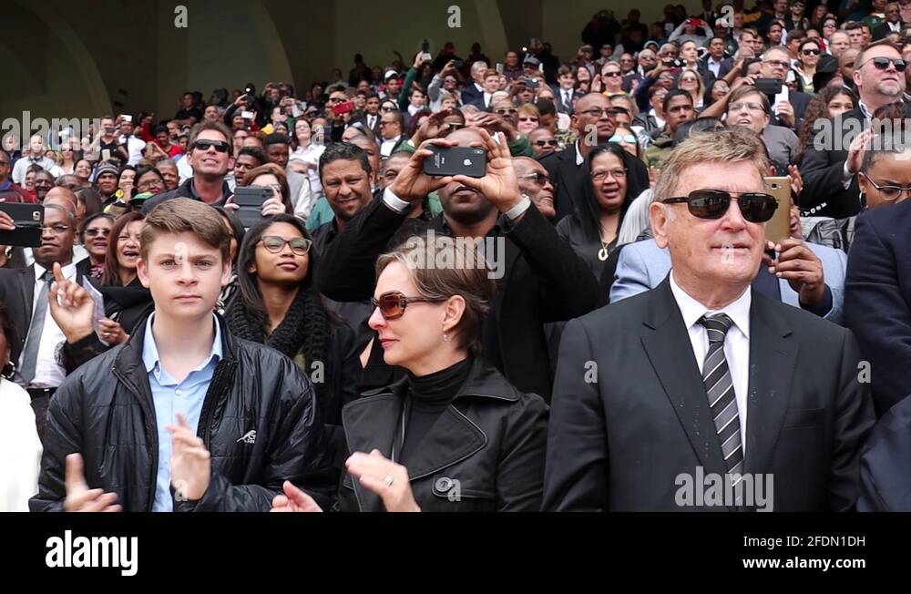Scenes from the funeral of Chester Williams Stock Video Footage - Alamy
