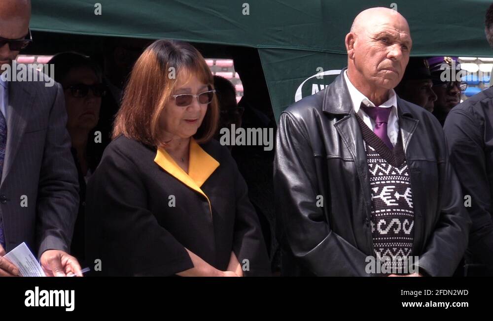 Scenes from the funeral of Chester Williams Stock Video Footage - Alamy