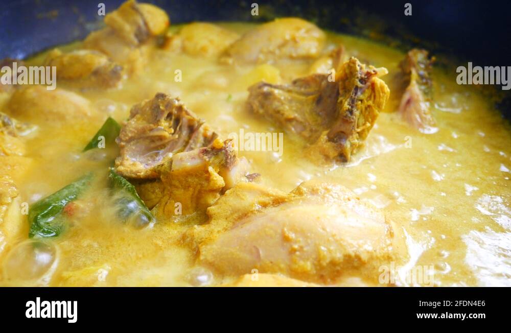 Malaysian Malays traditional cook called Ayam Masak Lemak Chili Padi ...