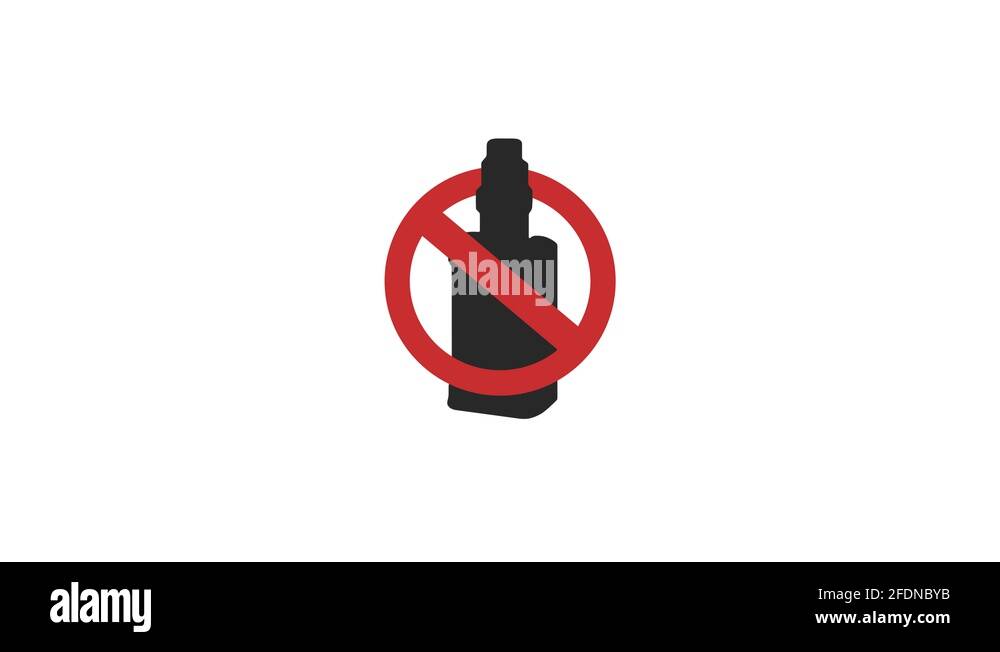 No vaping allowed sign, looping animation on a white background Stock ...