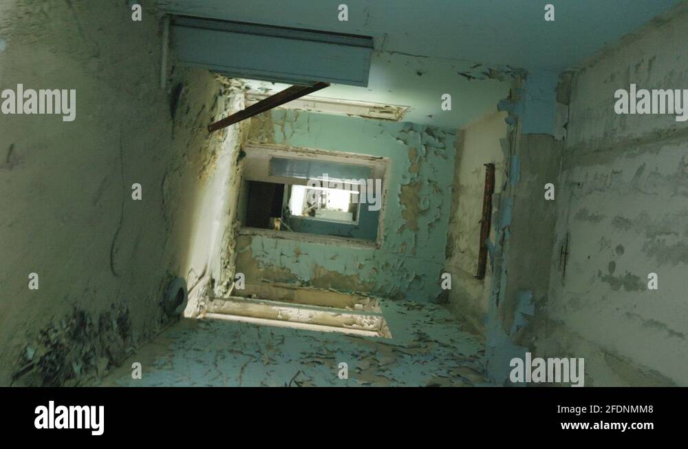 Ruined Hallway Of Abandoned Hospital In The Chernobyl Exclusion Zone ...