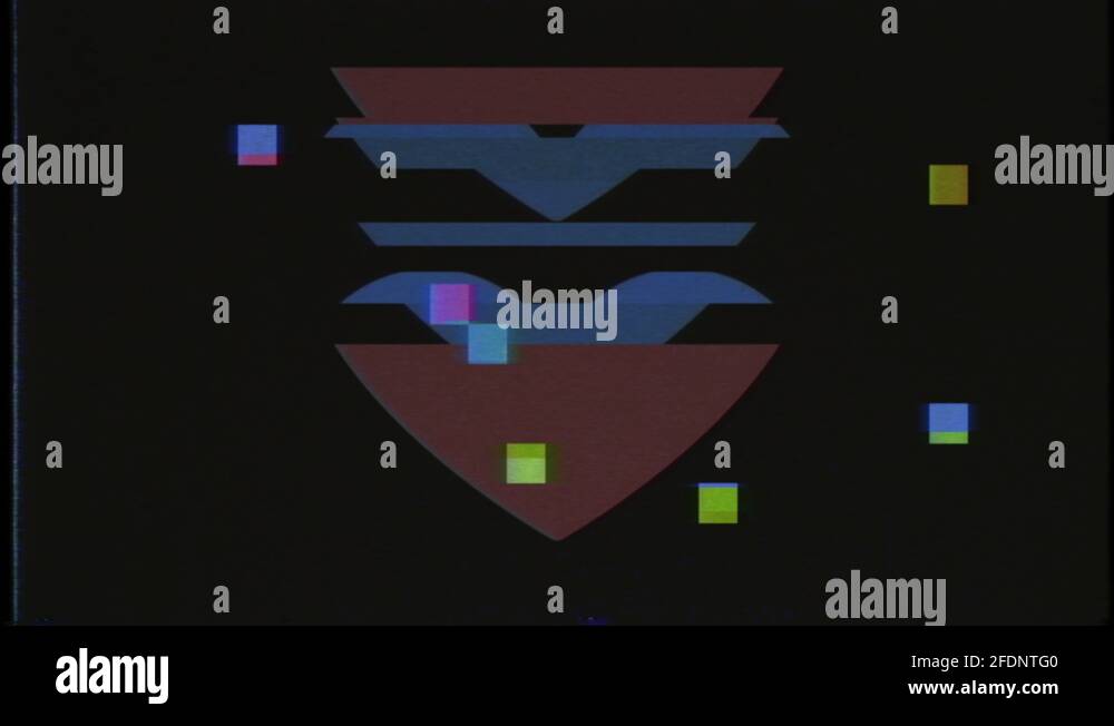 Heart Shape Animation 80s 90s VHS Retro Style Stock Video Footage - Alamy