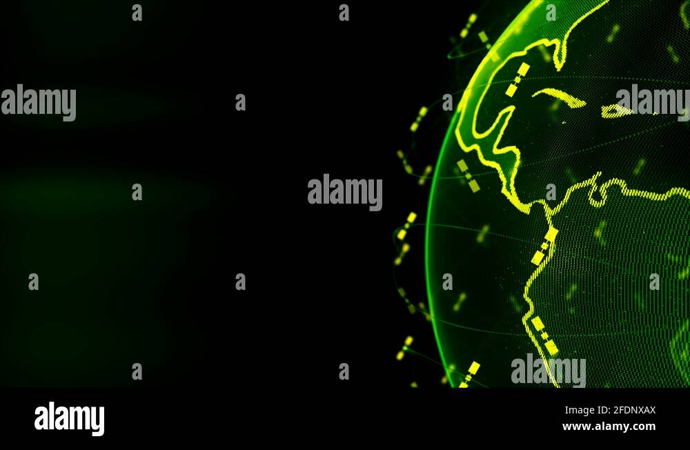 abstract 3D rendering satellites starlink network, digital earth data ...