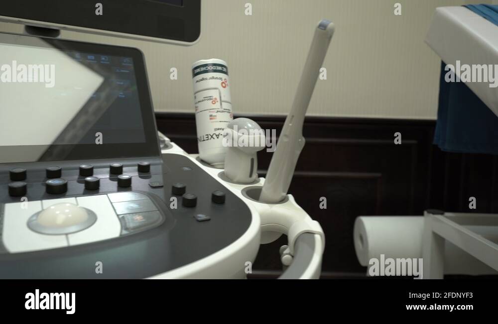 Ultrasound machine control table details Stock Video Footage - Alamy