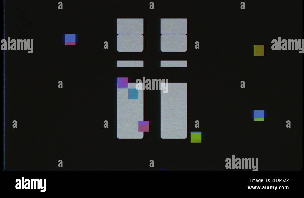 Video Pause Symbol 80s 90s VHS Retro Style Glitch Stock Video Footage ...