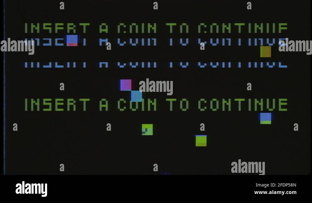 PRESS START Vintage Retro Game Animation 80s 90s VHS Style Stock Video ...