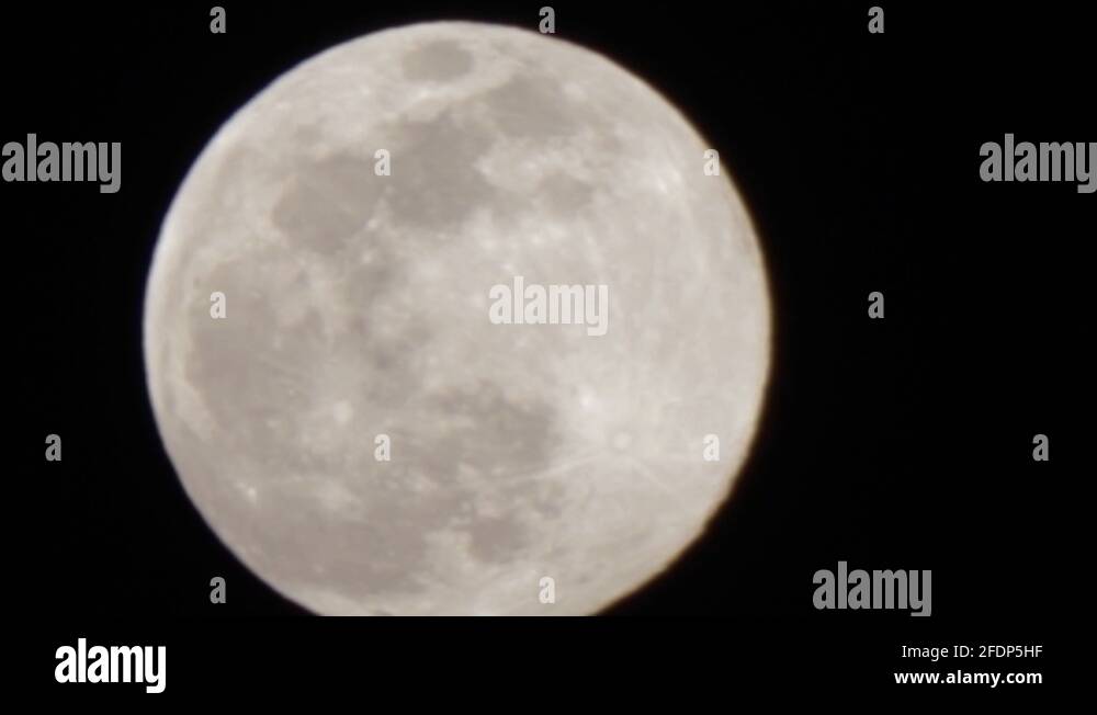 Full moon close up on the night sky. Earth's natural satellite Stock ...