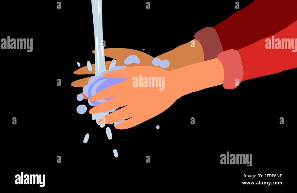 Washing Hands Animation Motion Graphics Loop Stock Video Footage - Alamy