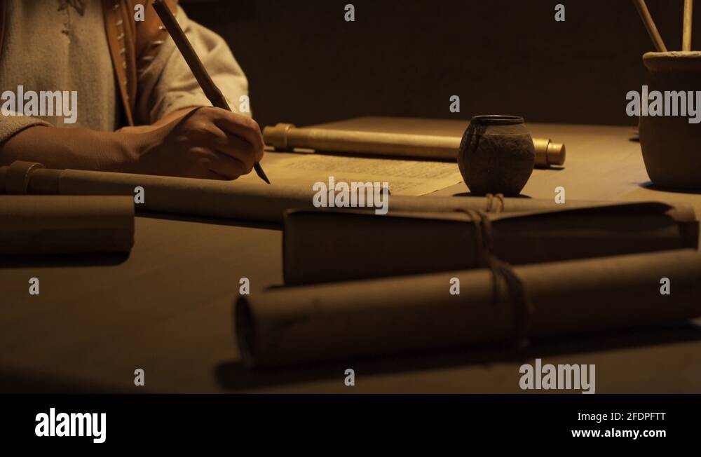 Writing letter on parchment paper Stock Videos & Footage - HD and 4K ...