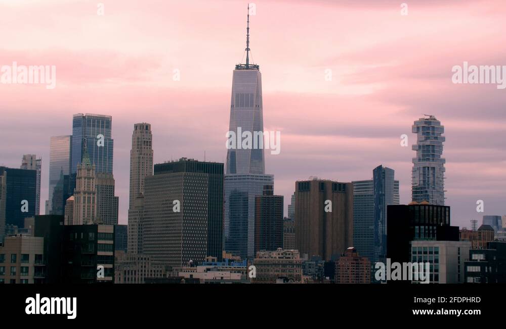 Lower manhattan skyline freedom tower skyscraper skyscrapers Stock ...