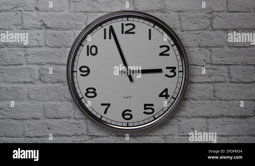 The Time On The Clock Three. Clock With The Black Arrows With The ...