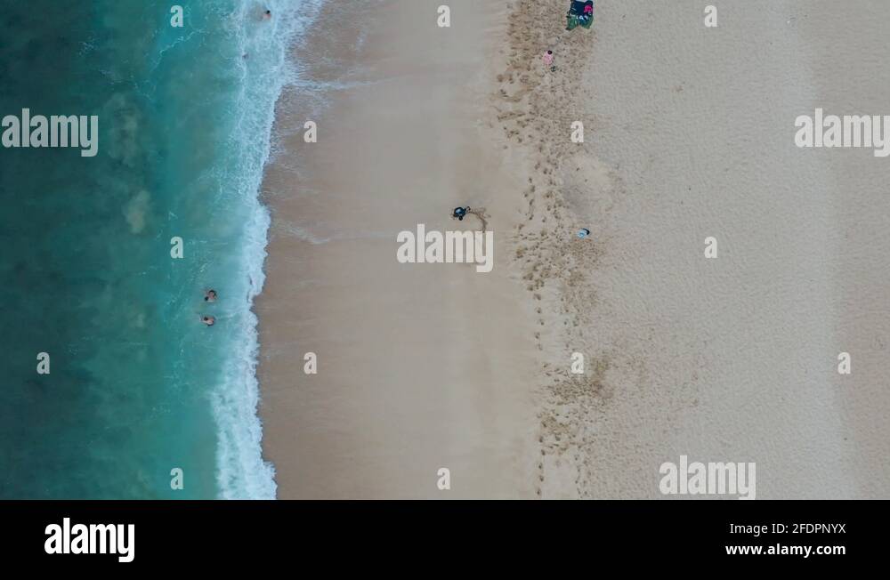 The best beaches in world. Top view of the beach of the Hawaii on shore ...