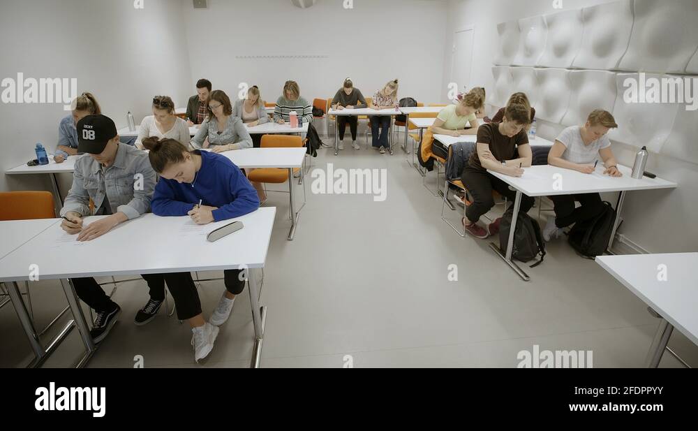 High school exam test classroom Stock Videos & Footage - HD and 4K ...