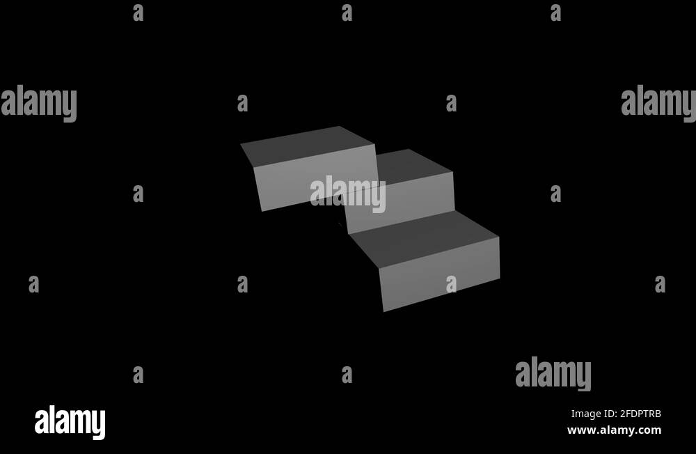 3D Cube animation. Seamless looping geometric animation of a cube Stock ...