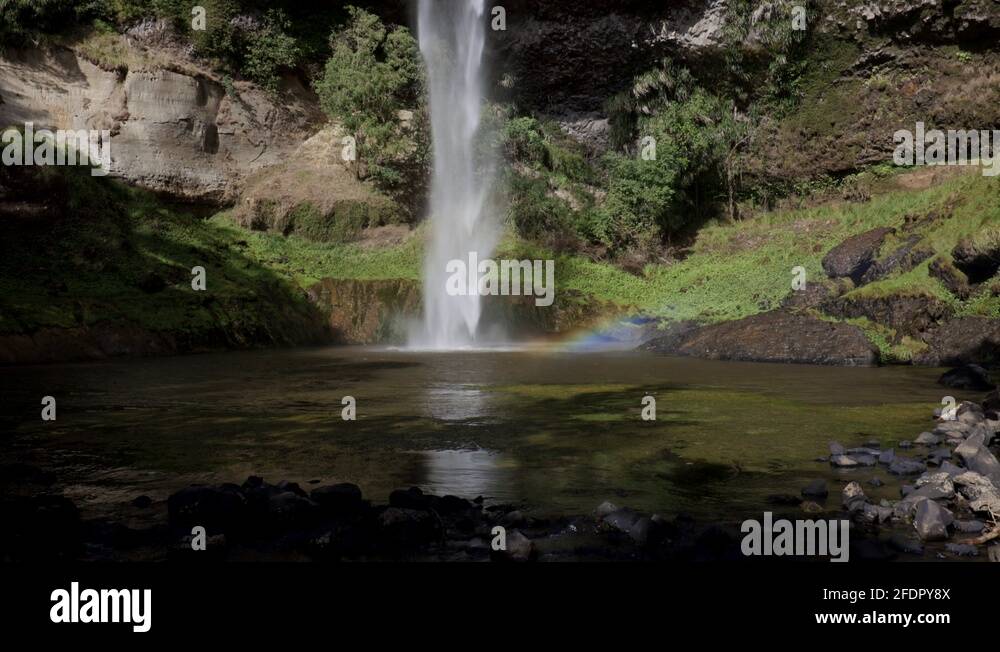 Base of beautiful waterfall Bridal Veil Falls. Water falling to form ...