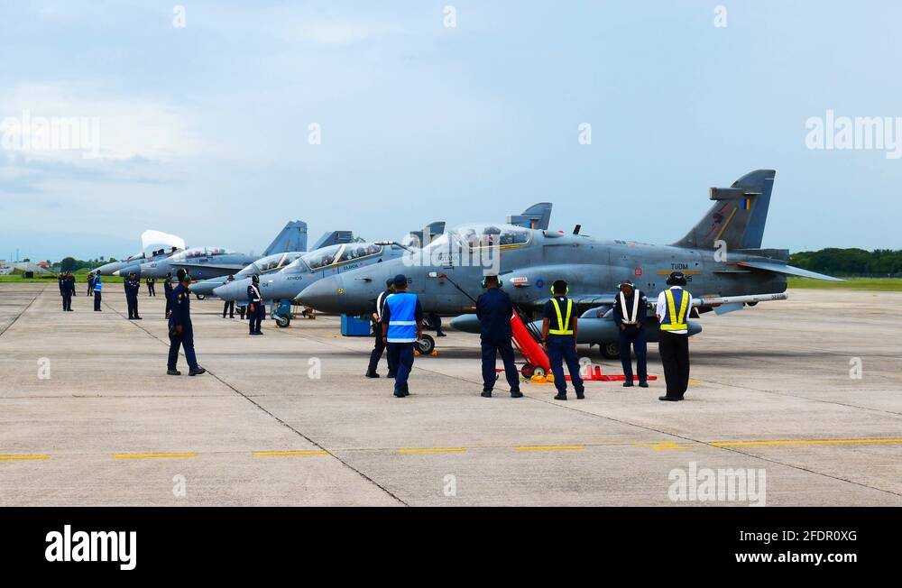 Cockpit open and pilot come out from Jet Hawk during opening day at ...