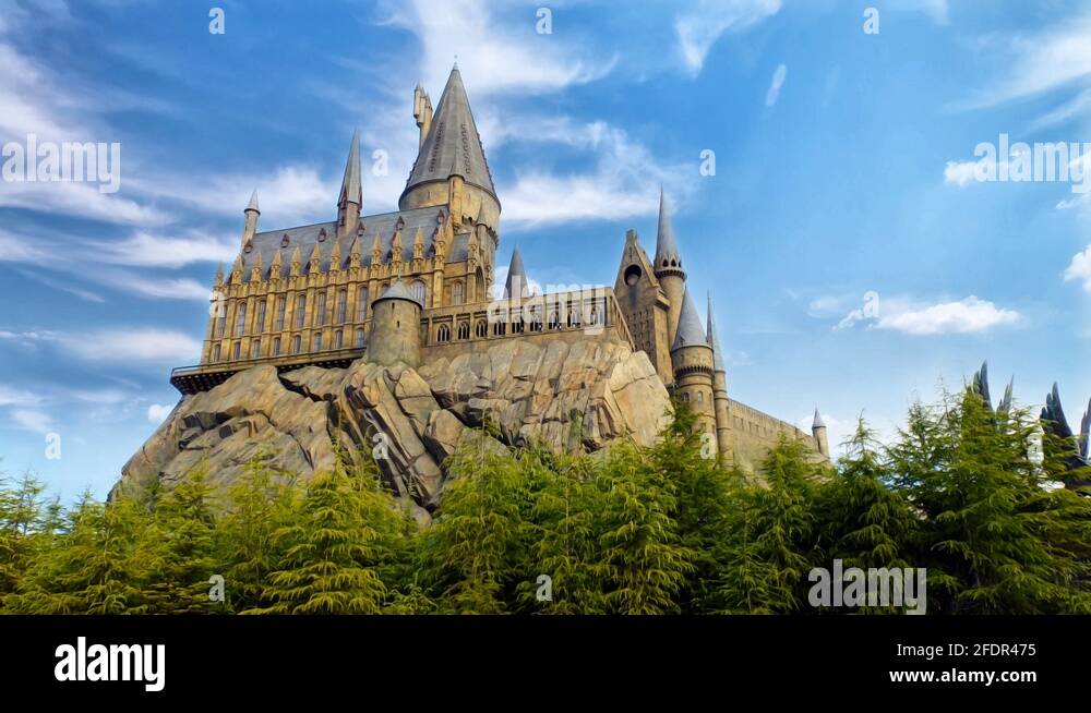 blue sky with Hogwarts Castle Stock Video Footage - Alamy