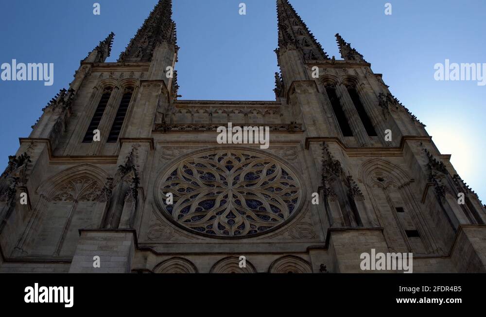 France french gothic cathedral architecture entrance facade Stock ...