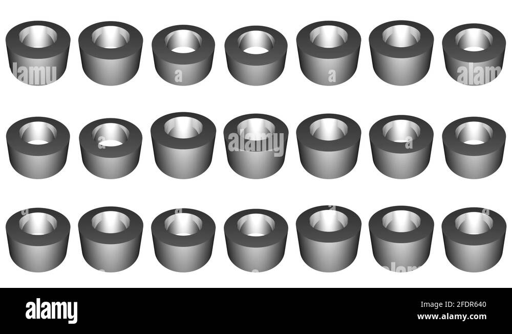 Abstract 3D geometric shapes. 4K Seamless looping animation of bouncing ...