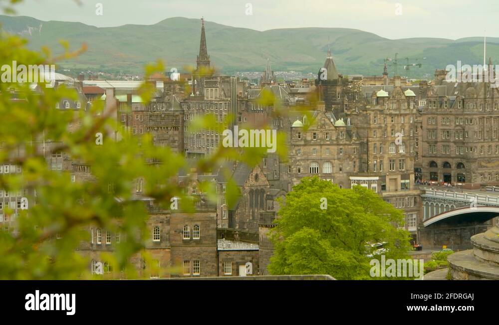Edinburgh cityscape with river Stock Videos & Footage - HD and 4K Video ...