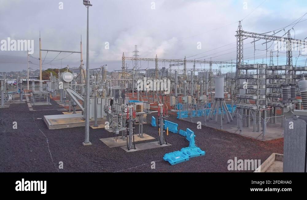 An electrical substation in Auckland, New Zealand Stock Video Footage ...