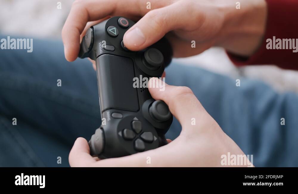 Video games controllers are in the couple's hands Stock Video Footage ...