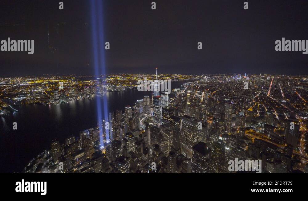 New york city world trade center blue lights Stock Videos & Footage ...