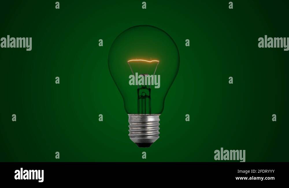 green screen light bulb, can be used to overlay videos, logos and Stock ...