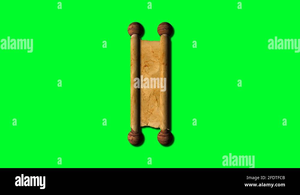 Paper Roll animation green screen Stock Video Footage - Alamy