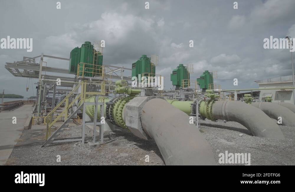 industrial scale water pump facility in factories Stock Video Footage ...
