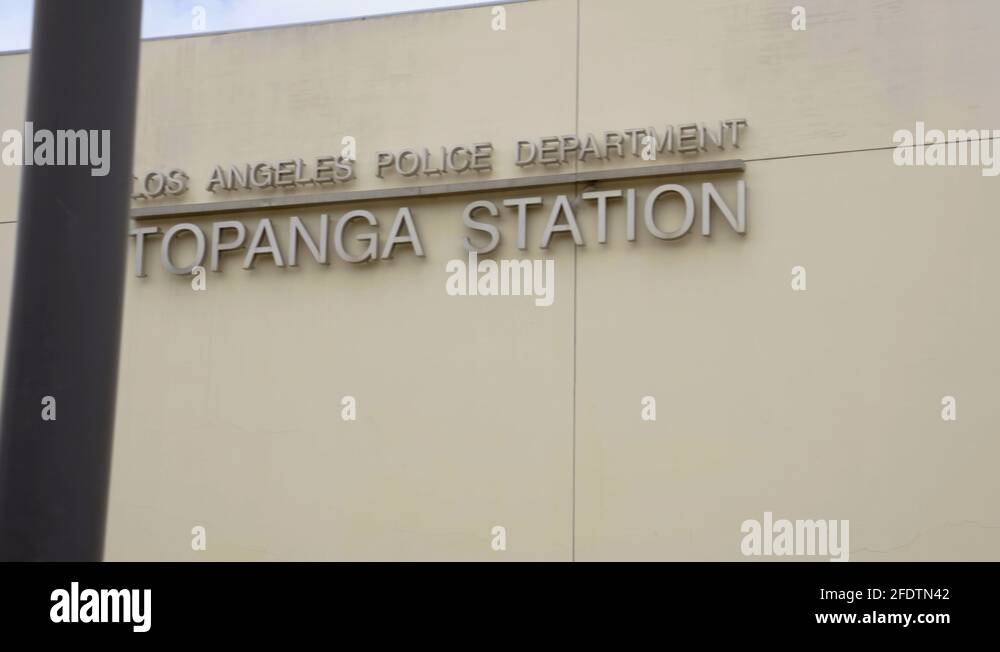 Los Angeles Police Department, Topanga Station. Signage Stock Video ...