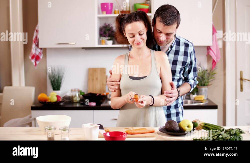 Romantic couple cooking Stock Videos & Footage - HD and 4K Video Clips ...