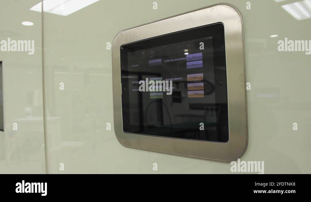 Nurse uses touch screen in a Modular operating theatre Stock Video ...