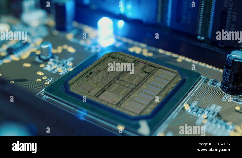 The internal structure of the main processor is lit at the time of ...