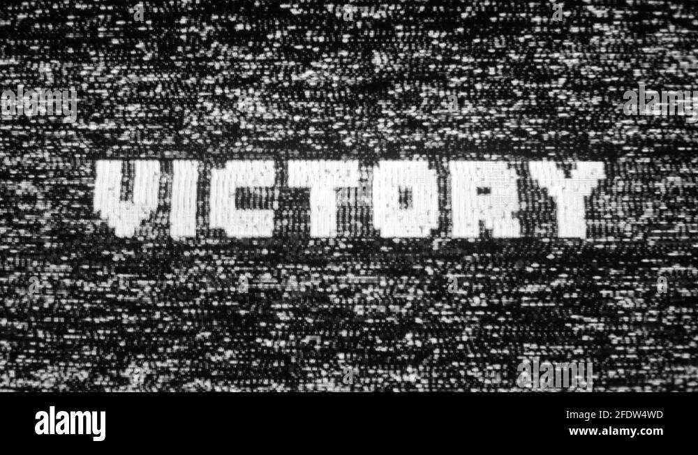 Victory Text VHS Overlay Analogue Digital Noise Glitch Font Lapse ...