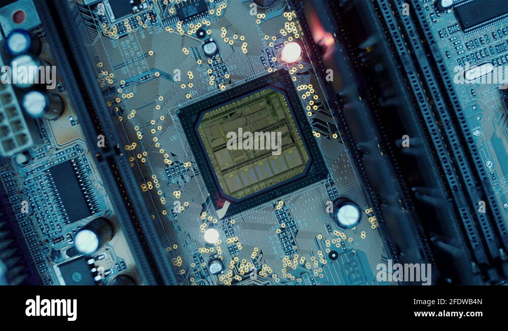 The internal structure of the main processor is lit at the time of ...