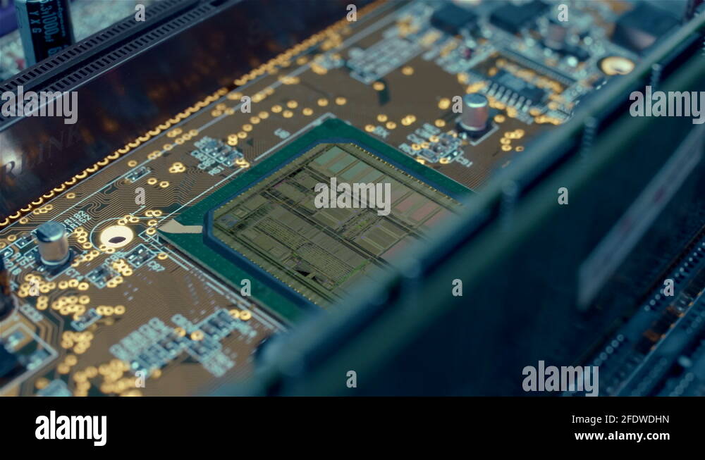 The internal structure of the main processor is lit at the time of ...