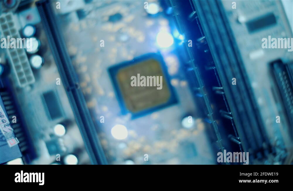 The internal structure of the main processor is lit at the time of ...