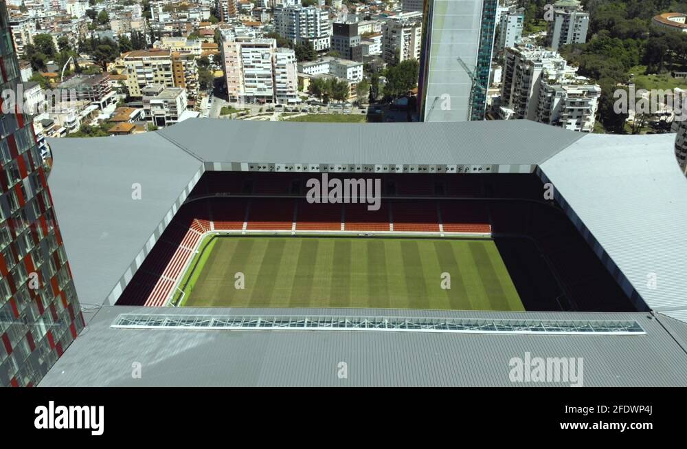 New football stadium of Albania with modern architecture of glassy ...