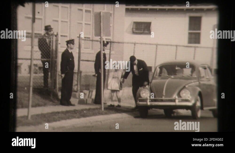 School Segregation, Police Escort Kids to School, Civil Rights Stock ...