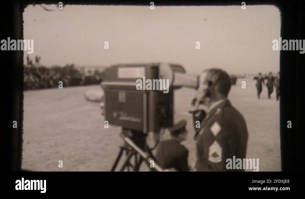 Archival Film Footage of Military Camera Man Filming the Army Stock ...
