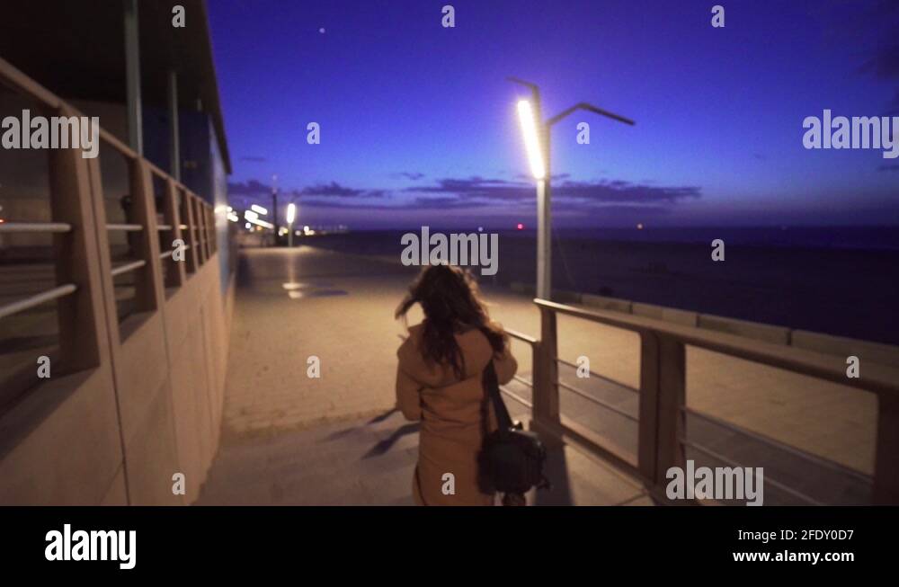 Illuminated beach promenade night in Stock Videos & Footage - HD and 4K ...