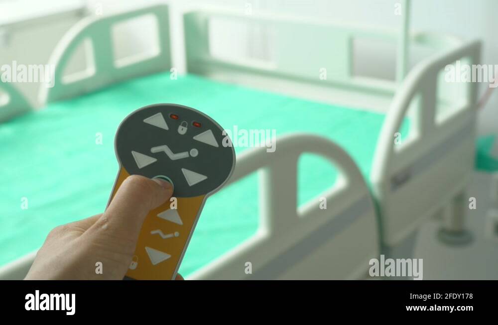 using hospital bed control panel pilot remote controller Stock Video ...