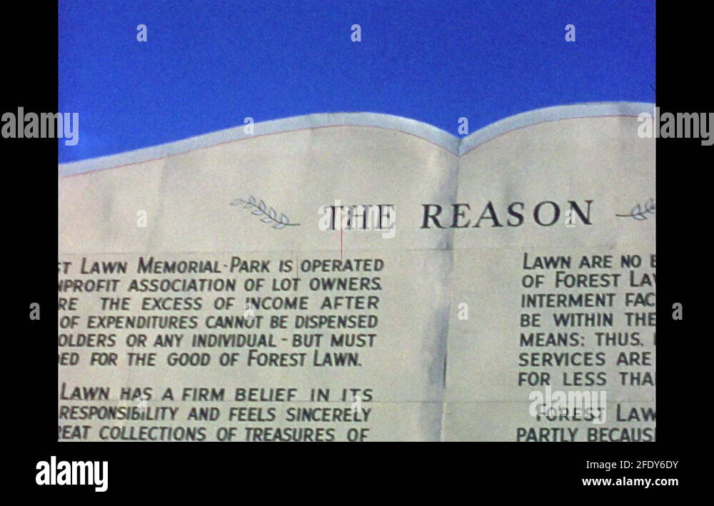1950s San Francisco: Large Forest Lawn Memorial Park sign. Mountains ...