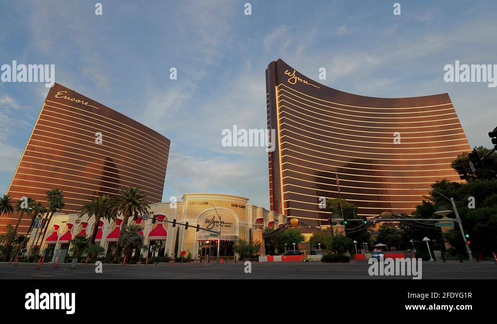 Night special lockdown scene of the famous Wynn Casio on Las Vegas ...
