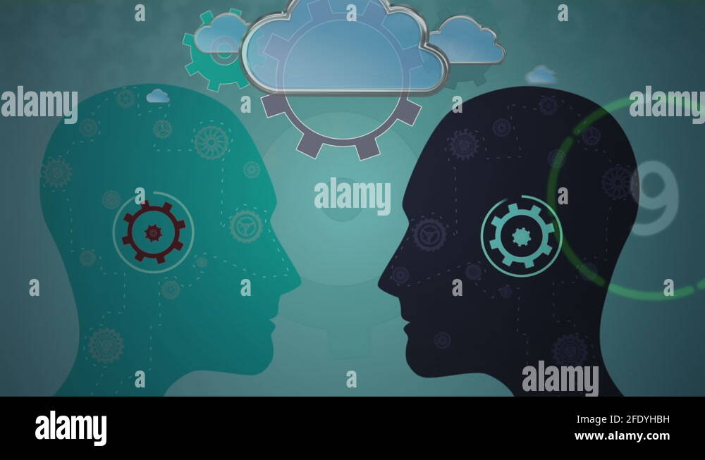 People heads silhouettes illustration Stock Videos & Footage - HD and ...