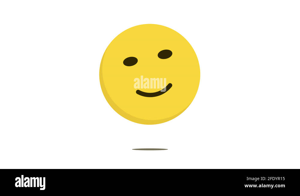 Animated smiling emoji on a white background. Seamless looping 4K ...